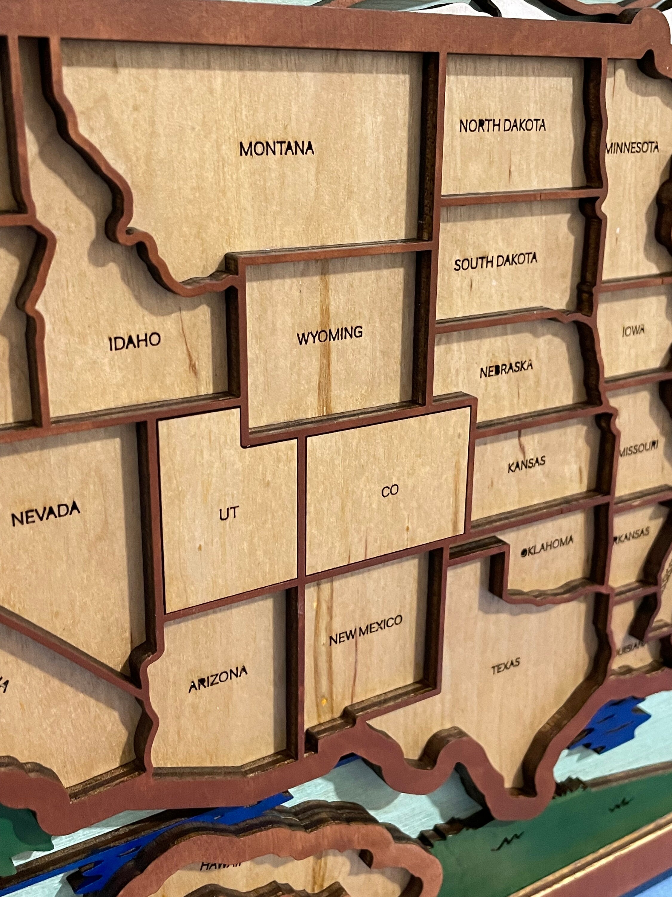 Personalized US Travel Map US Map Wood Sign Custom Wood - Etsy