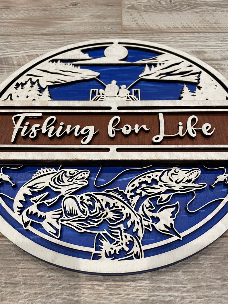 Gone Fishing Sign, Fishing Sign, Custom Fishing Plaques, Fishing Gift ...