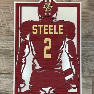 Custom Football Player Sign, Personalized Name Player Sign for High ...