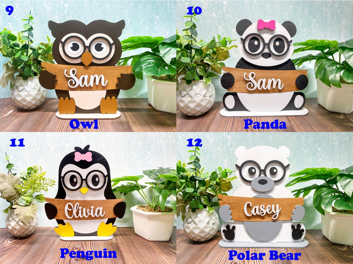 Personalized Kids Name Zoo Animal Sign - Etsy