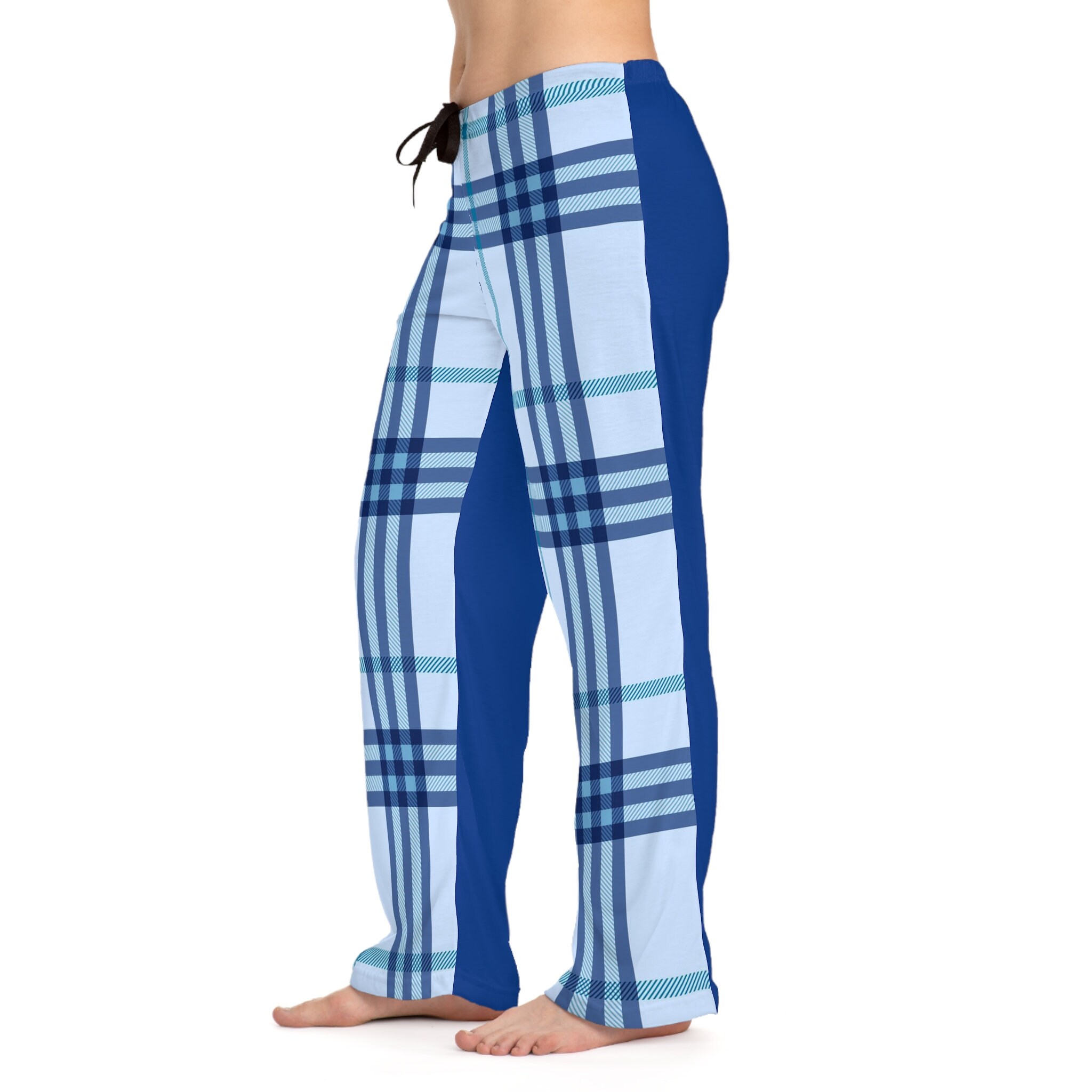 Blue Plaid Women's Pajama Pants (AOP) - Etsy