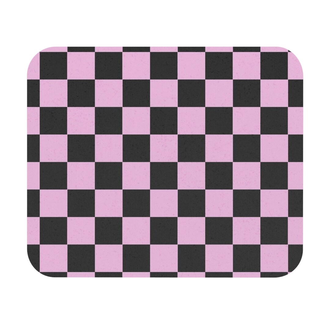 Black/pink Checkers Mouse Pad (rectangle) - Etsy