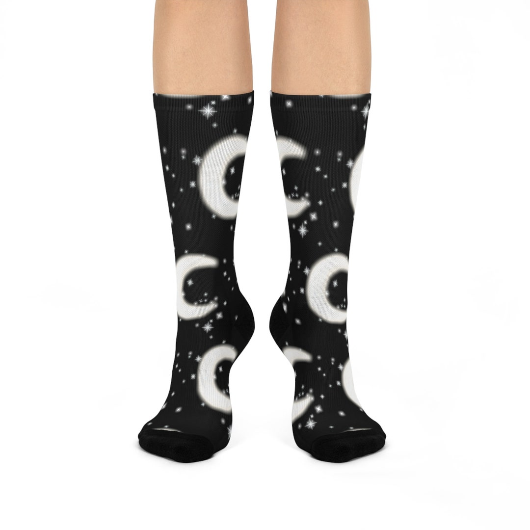 Crescent Moon Socks - Etsy