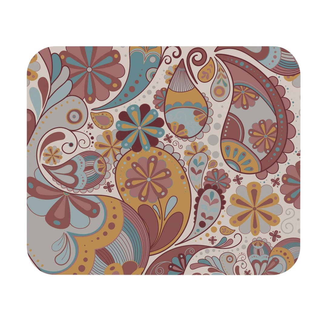 Brown Paisley Mouse Pad (rectangle) - Etsy