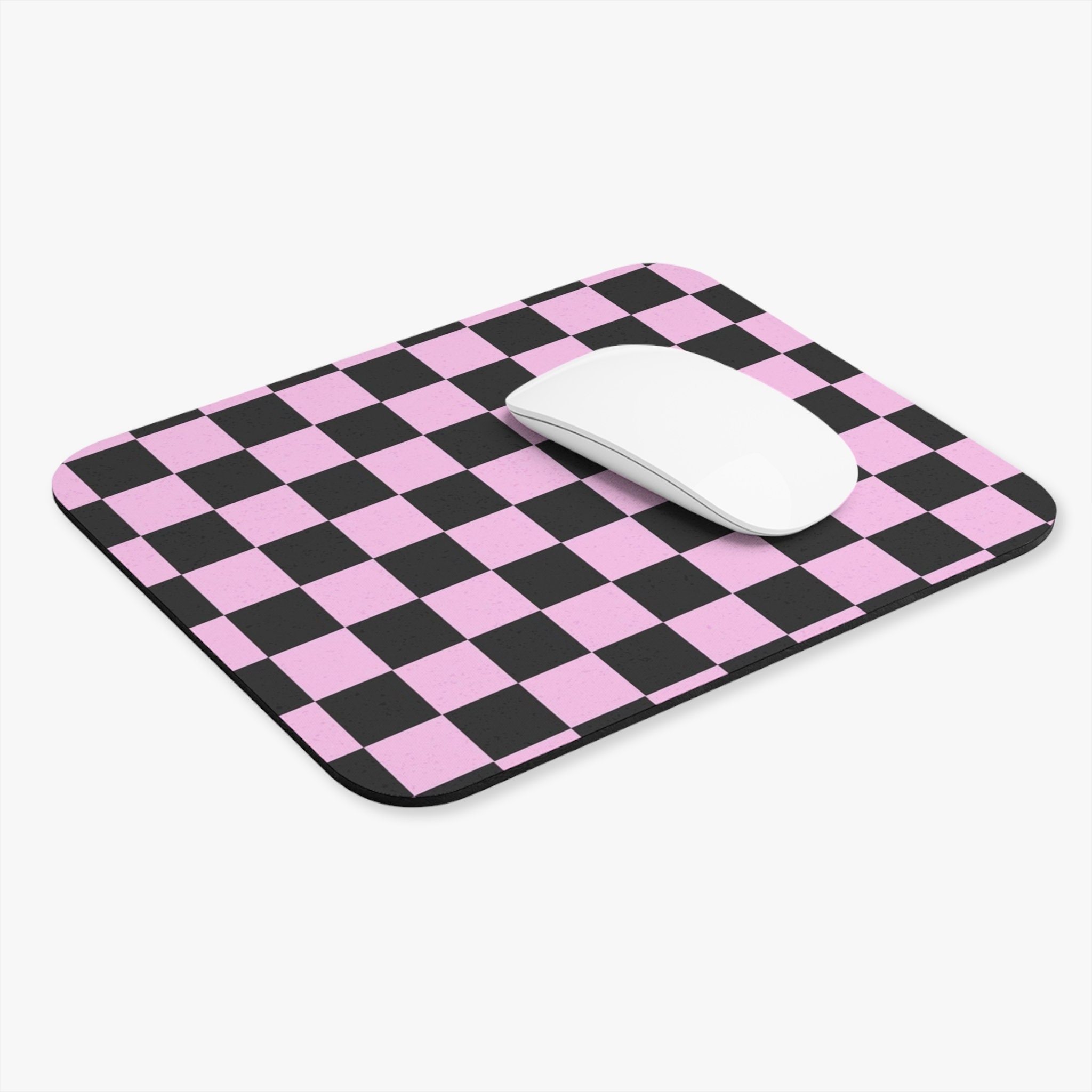 Black/pink Checkers Mouse Pad (rectangle) - Etsy