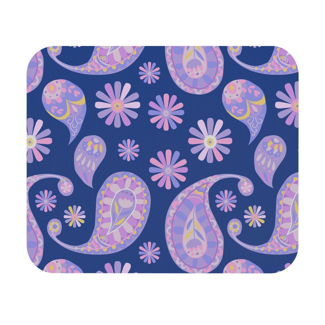 Blue/purple Paisley Mouse Pad (rectangle) - Etsy
