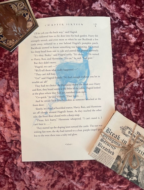 Book Page Art Harry Potter