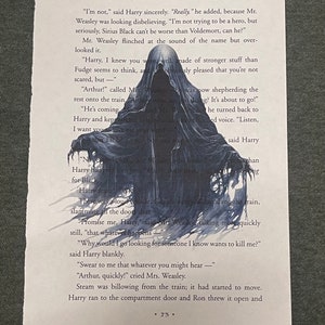 Upcycled Harry Potter Book Page Wall Art Harry Potter Inspired Book ...