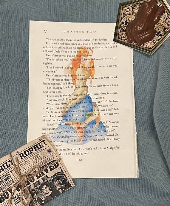 Book Page Art Harry Potter