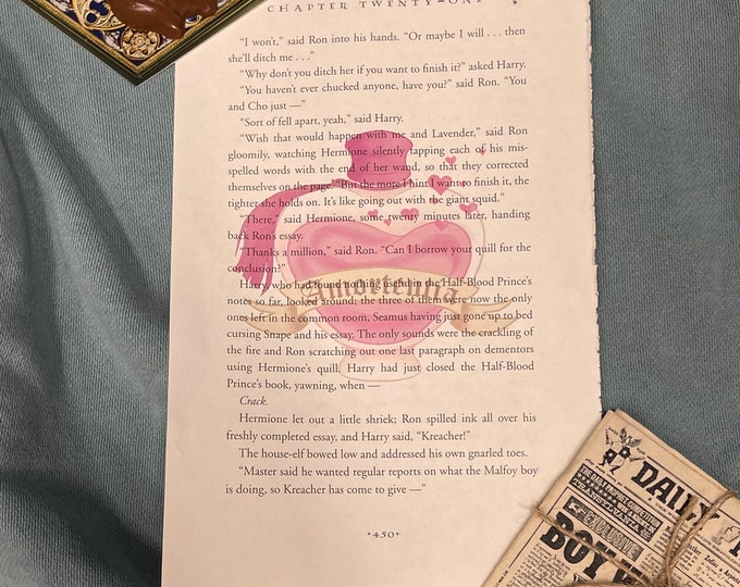 Upcycled Harry Potter Book Page Wall Art Harry Potter Inspired Book ...