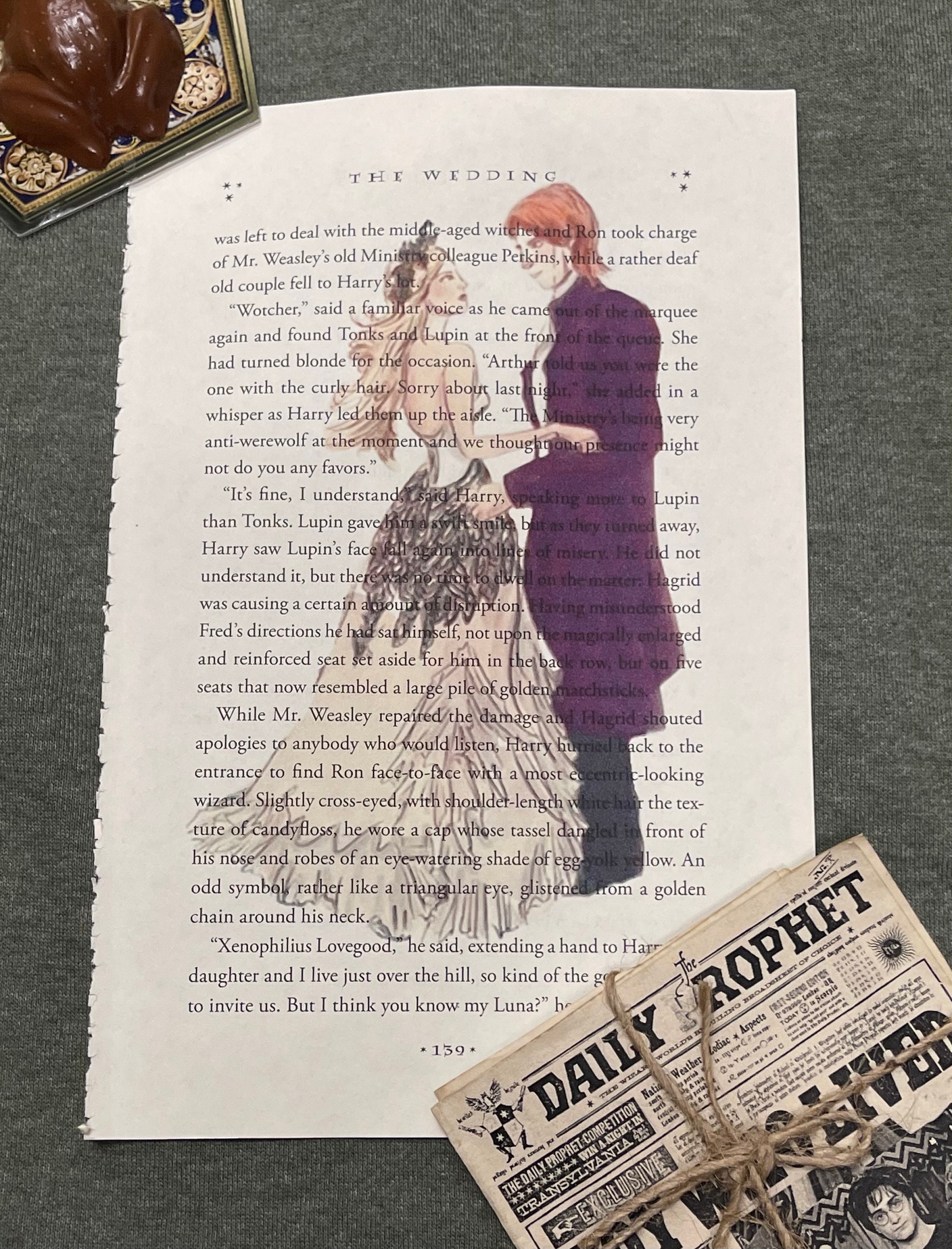 Book Page Art Harry Potter