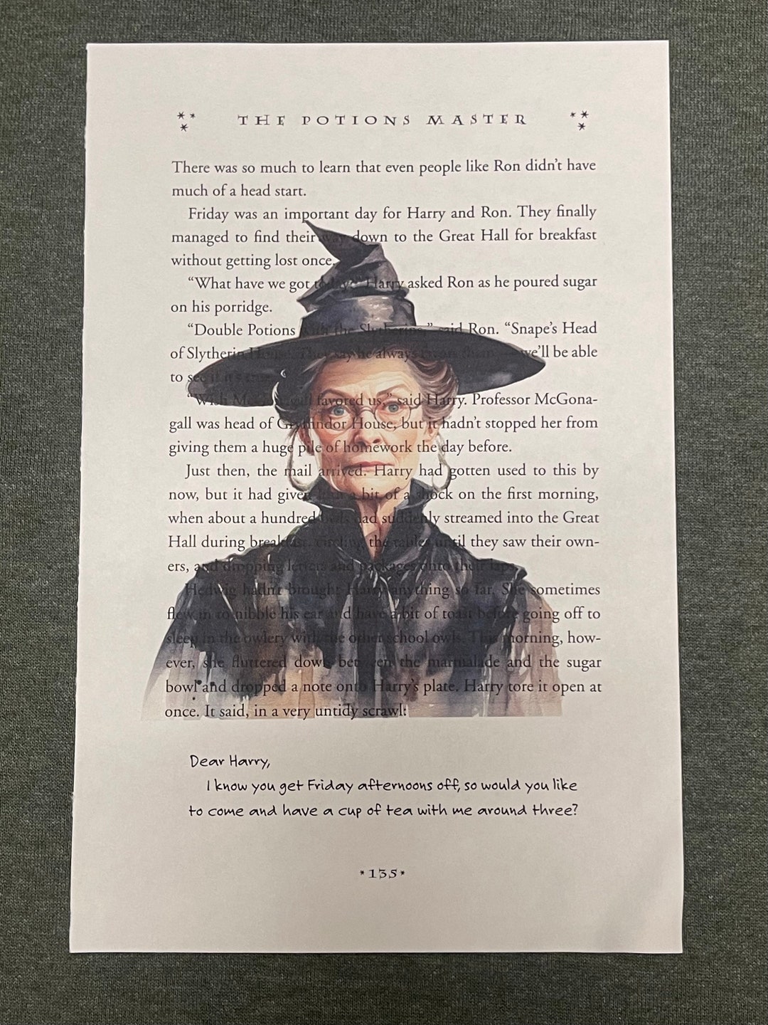 Upcycled Harry Potter Book Page Wall Art Harry Potter Inspired Book ...