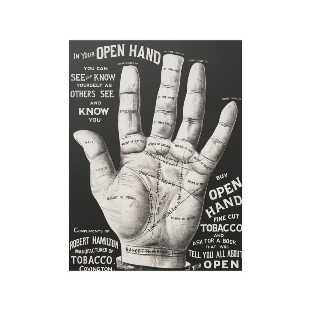 Open Hand, Palm Reading | Poster | - Etsy