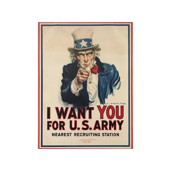 Uncle Sam I Want You Poster - Etsy