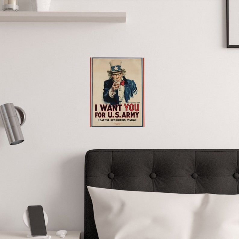 Uncle Sam Poster | I Want You for the US Army | United States WW2 ...