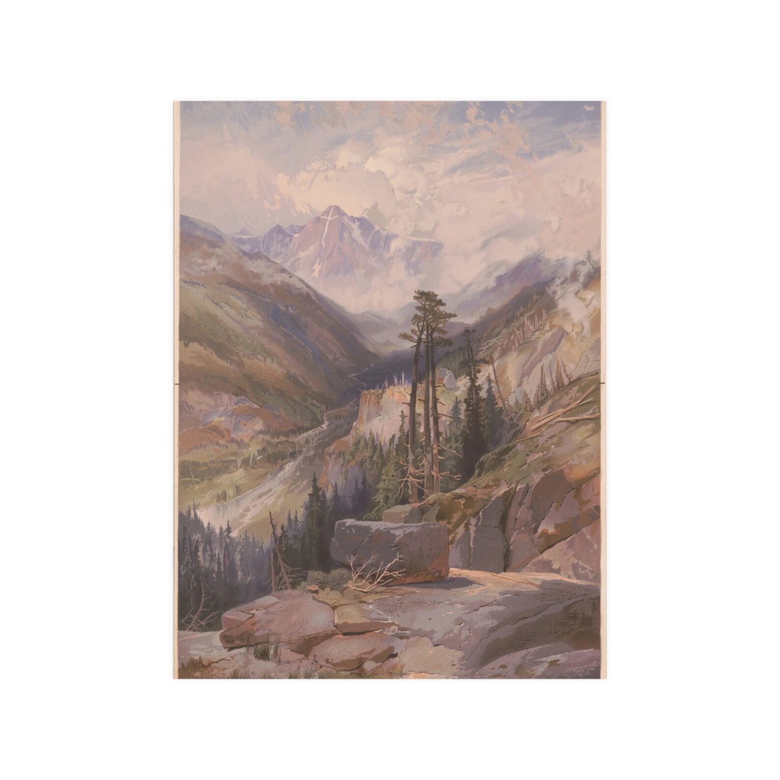 The Mountain of the Holy Cross, Colorado | Print | - T. Moran. - Etsy