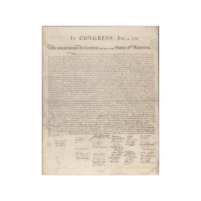 United States Declaration of Independence | Print | - Etsy