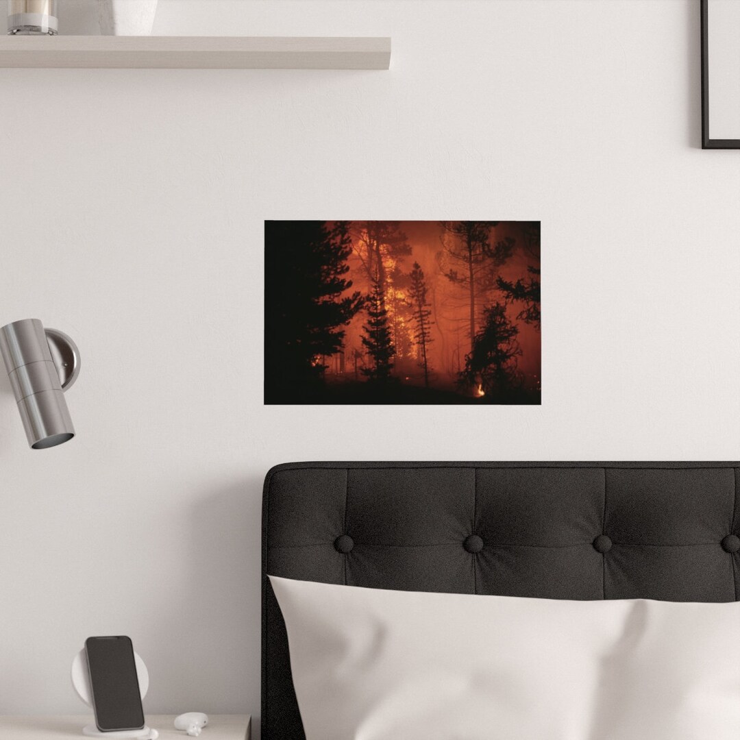 Night Fire | Wildland Fire | Print | Forest Fire Photo - Etsy