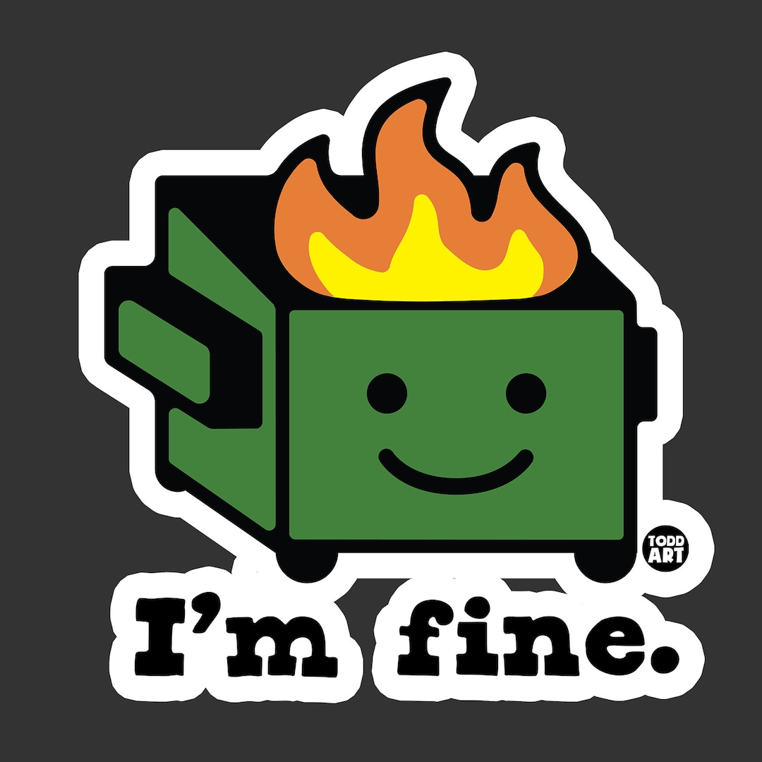 Dumpster Fire Vinyl STICKER Adult Humor Stickers Laptop - Etsy