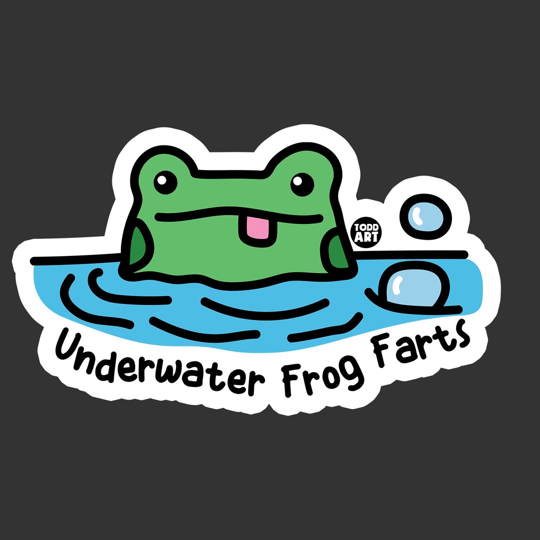 Underwater Frog Farts Vinyl STICKER Adult Humor Stickers - Etsy
