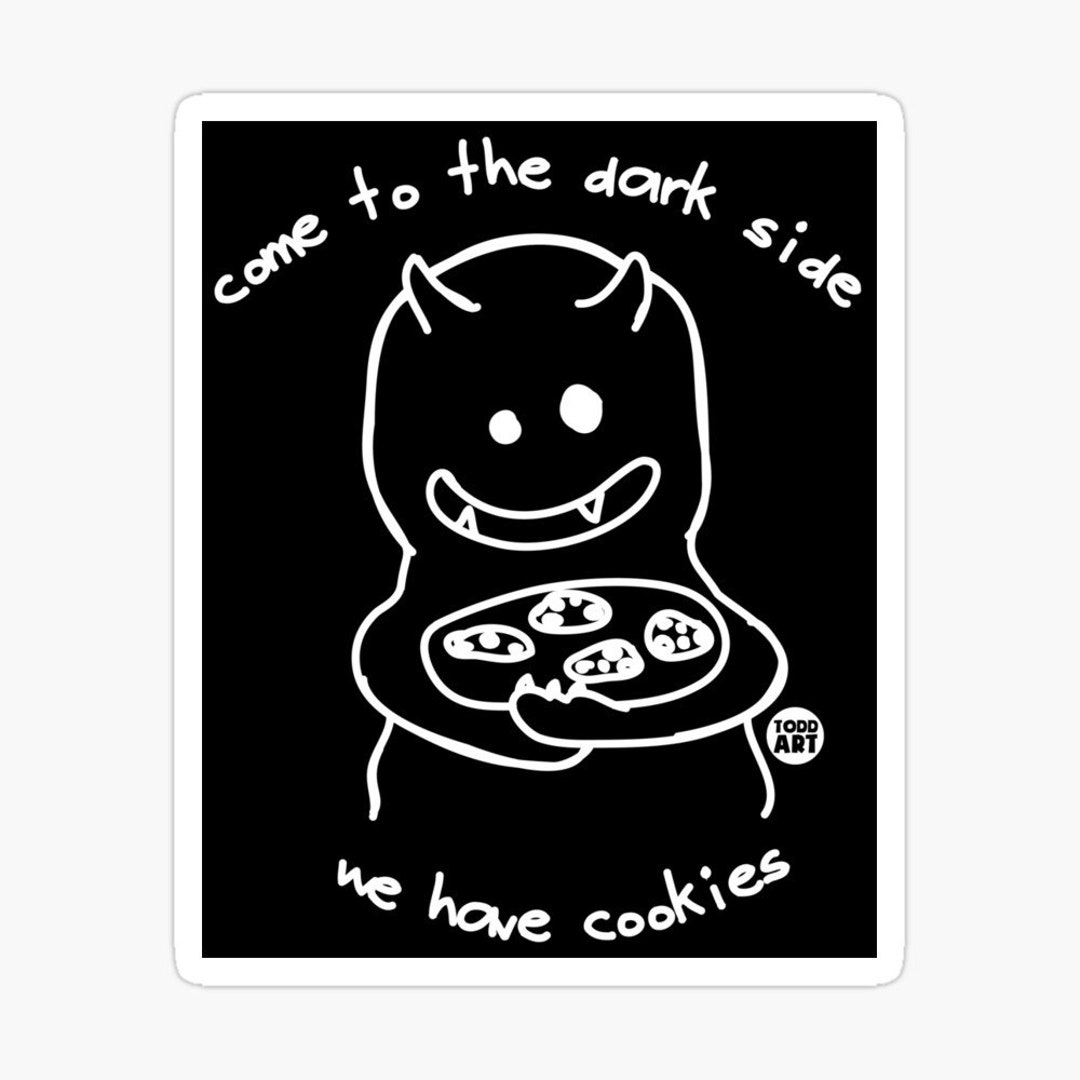 Come to the Dark Side We Have Cookies Ghost 3 STICKER - Etsy