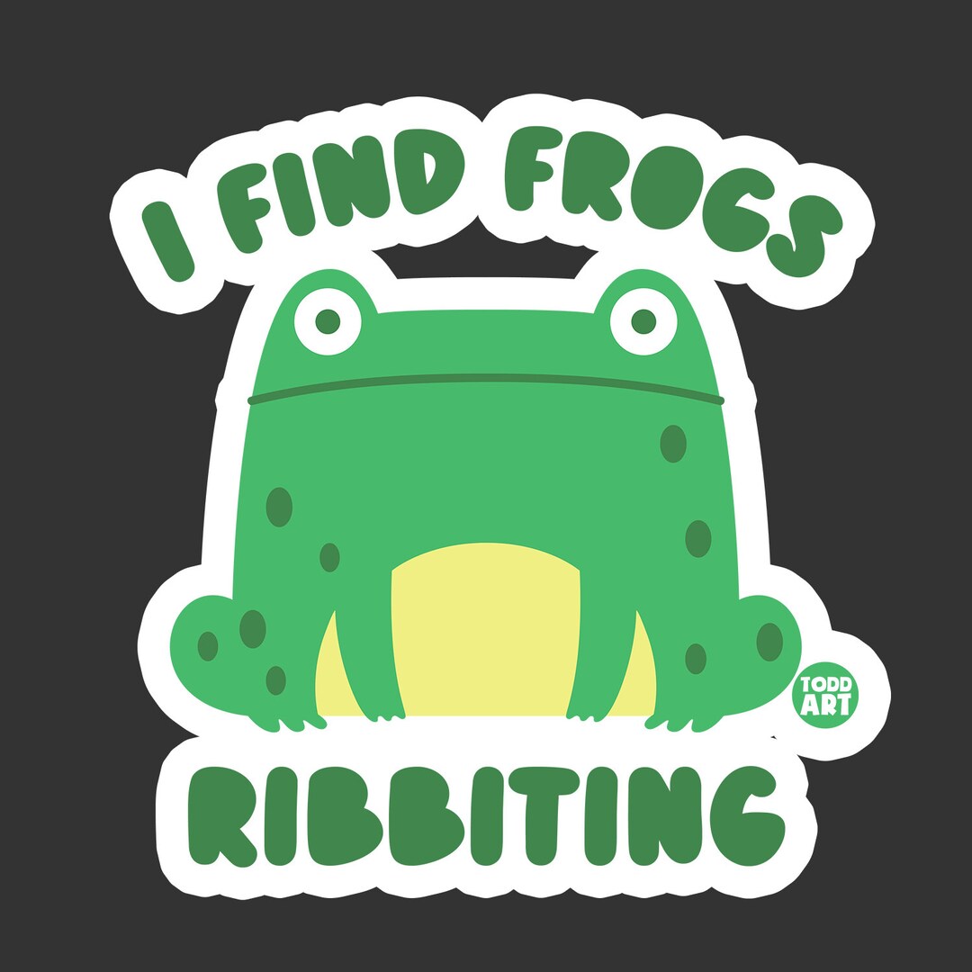 Frogs Ribbiting Vinyl STICKER Adult Humor Stickers Funny - Etsy