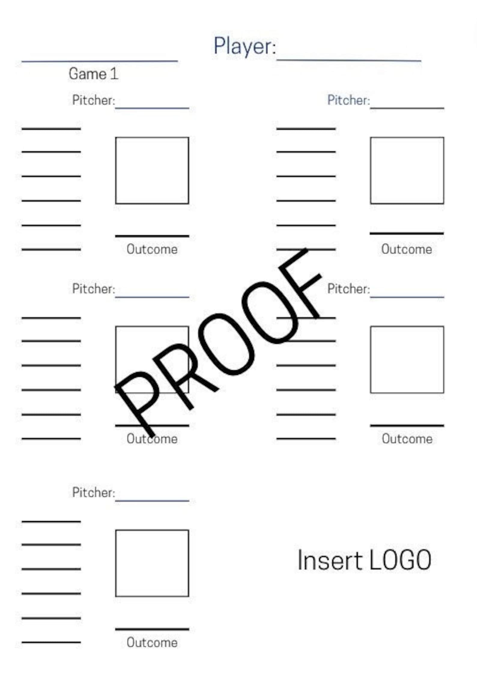 Hitting Chart, Baseball Hitting Chart, Softball Hitting Chart - Etsy