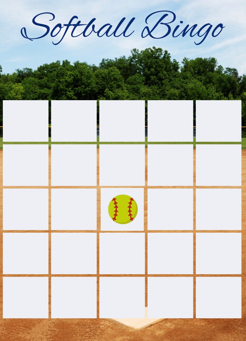 Softball Bingo Cards - Etsy