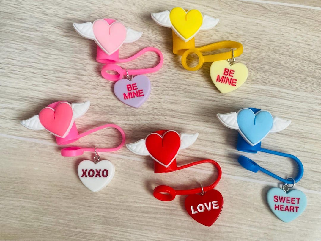 Valentine Heart Straw/pen Topper - Etsy