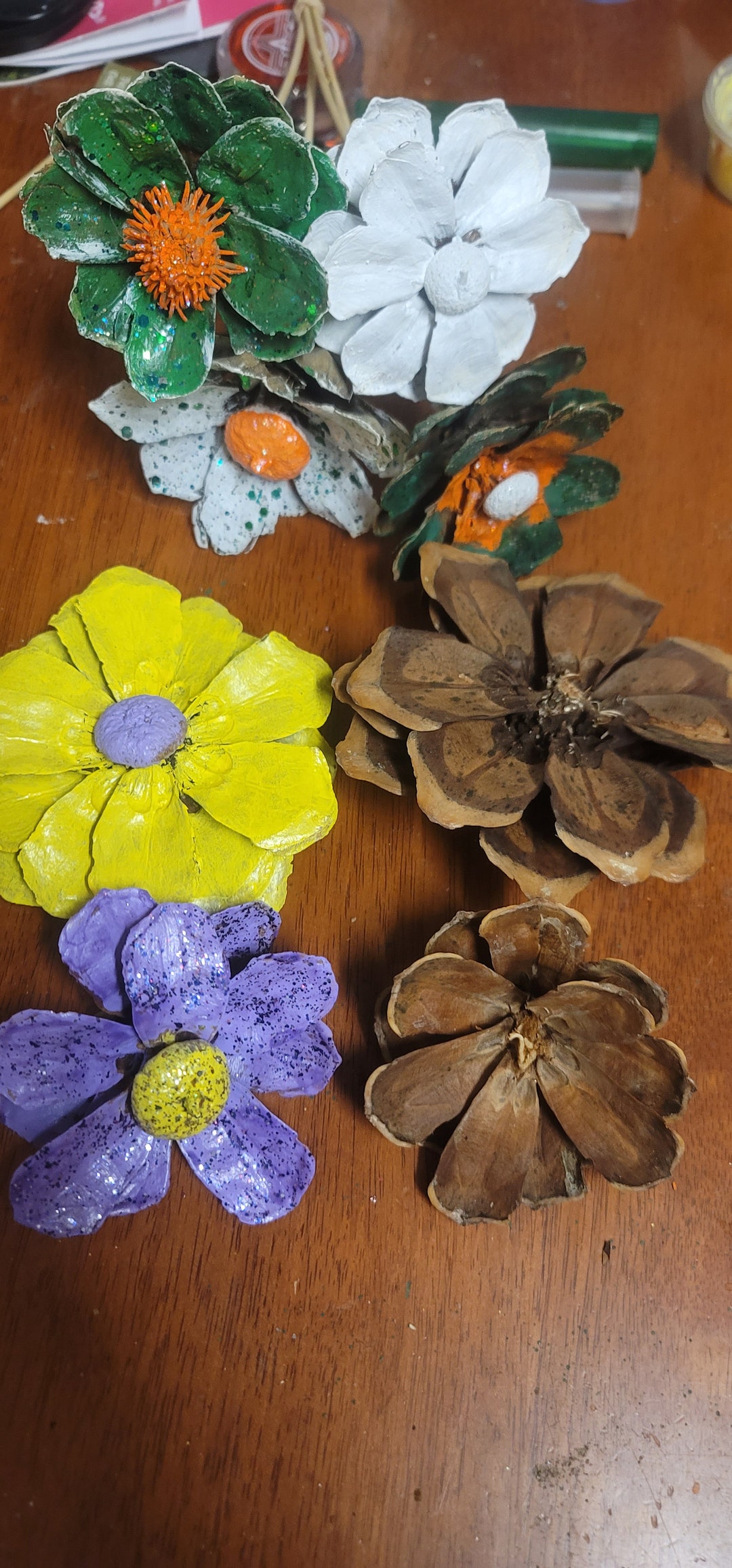 Large 4 Inch Pine Cone Flowers - Etsy