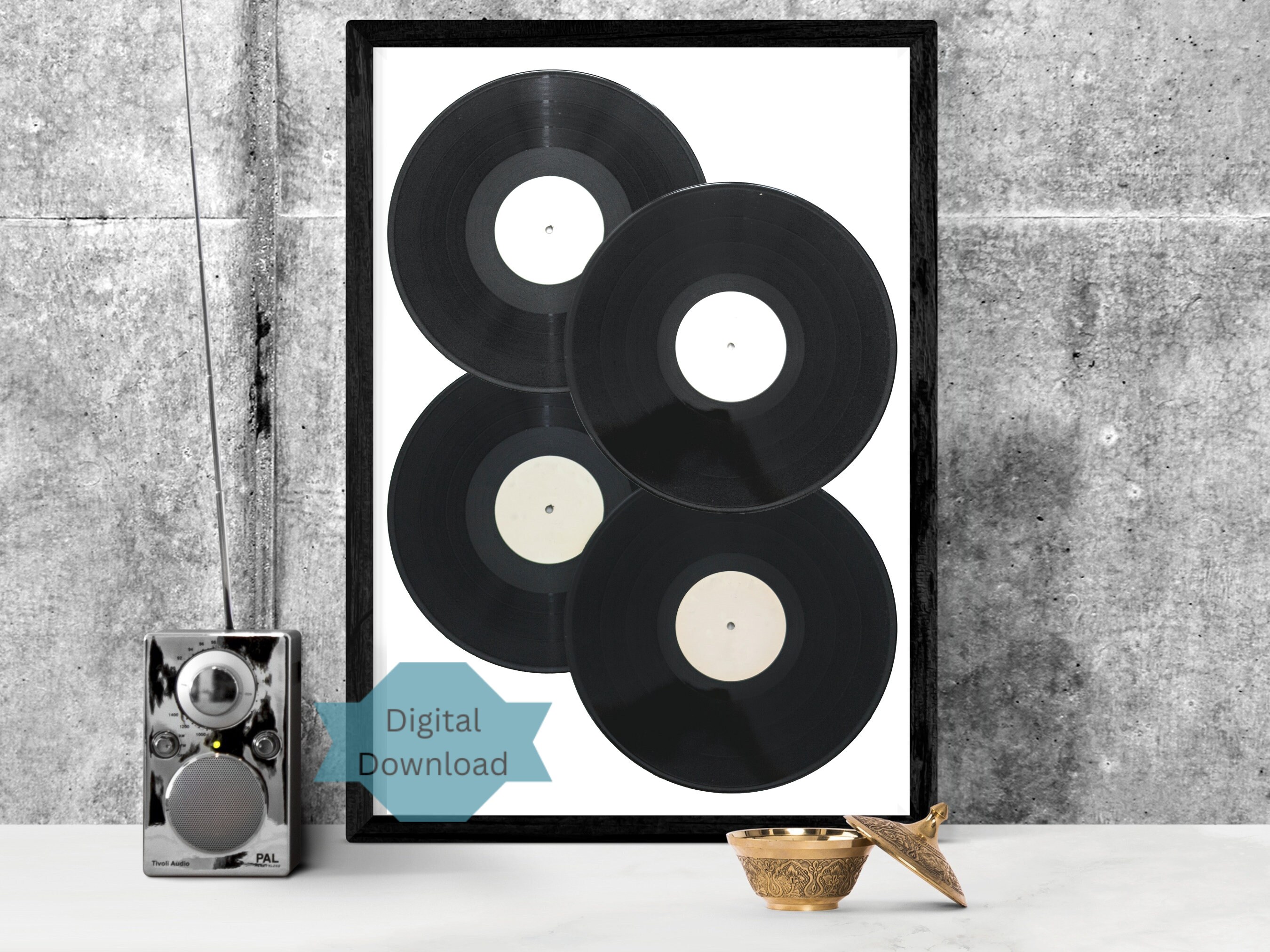 Vinyl Records Printable Wall Art Digital Print Music - Etsy