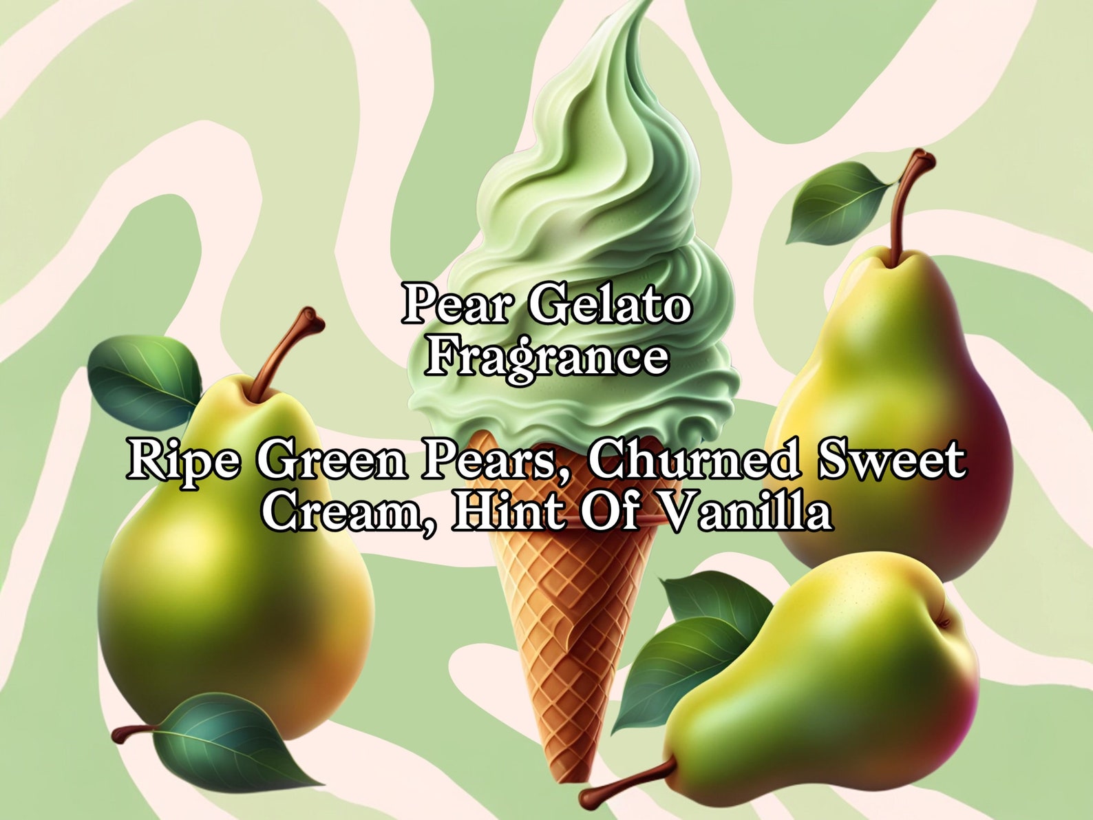 Pear Gelato Fragrance. Ripe Green Pears, Churned Sweet Cream, Hint of ...