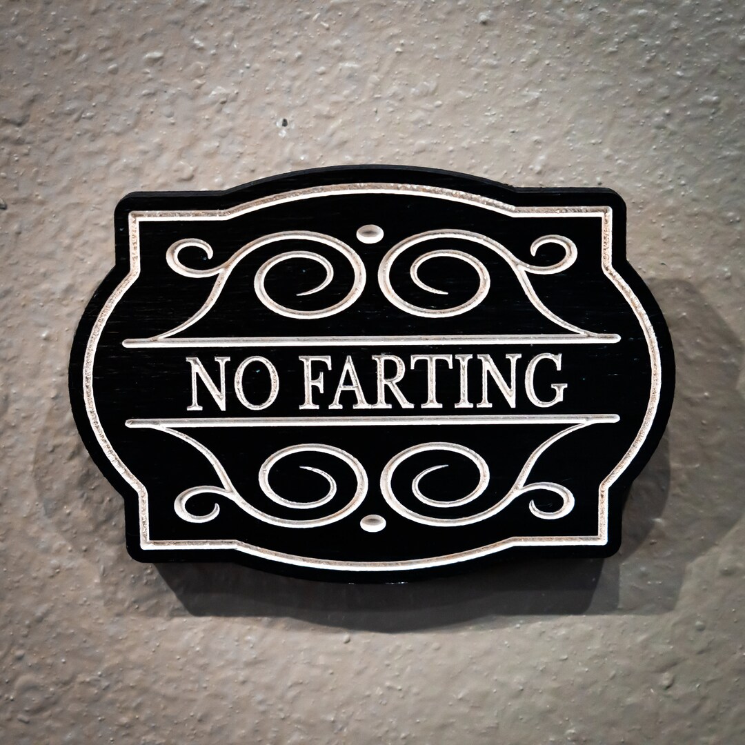 Hilarious no Farting Sign Perfect Gag Gift Wall - Etsy