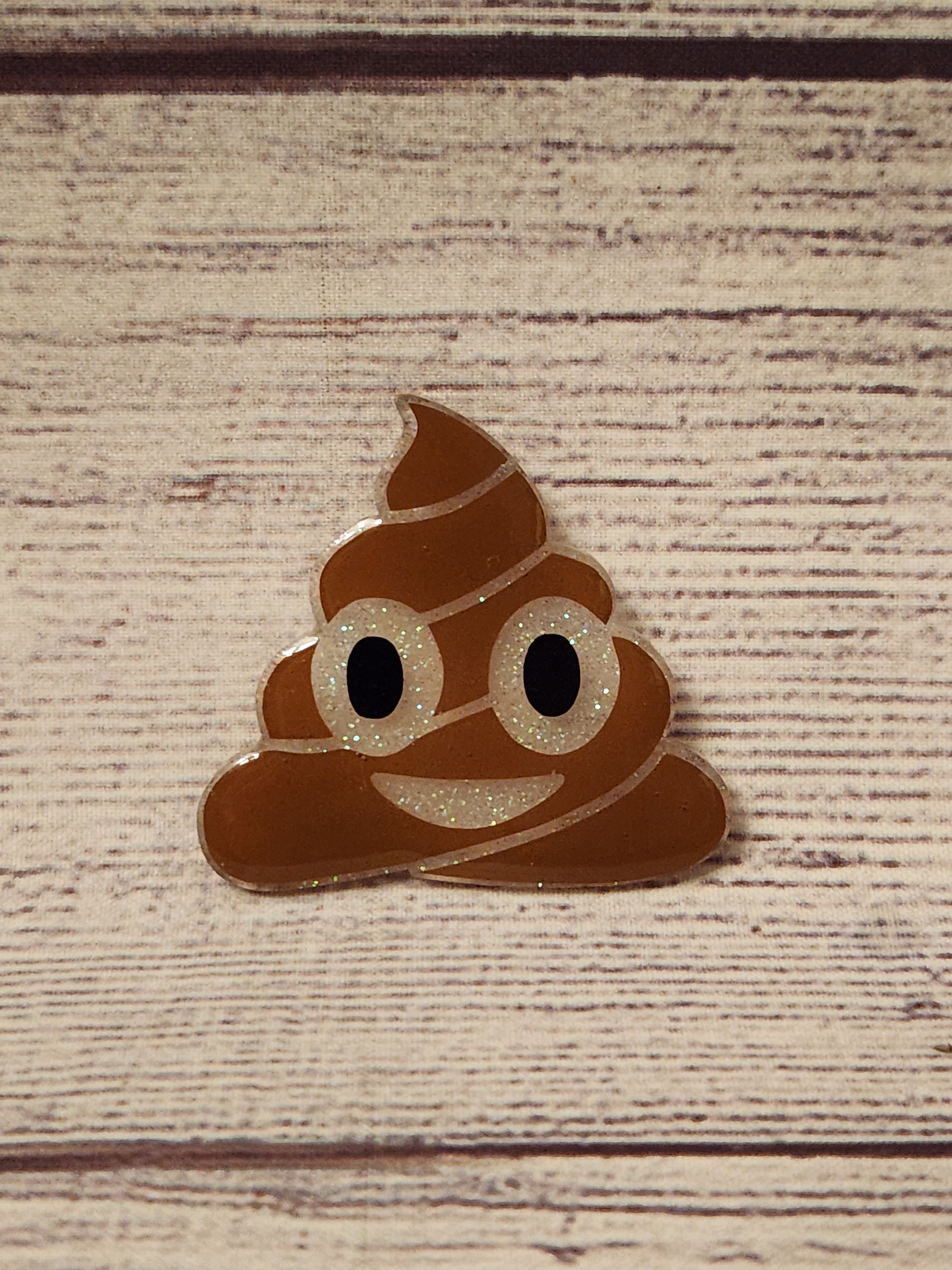Poop Emoji Badge Reel, Poop Emoji, Retractable, Interchangeable ...