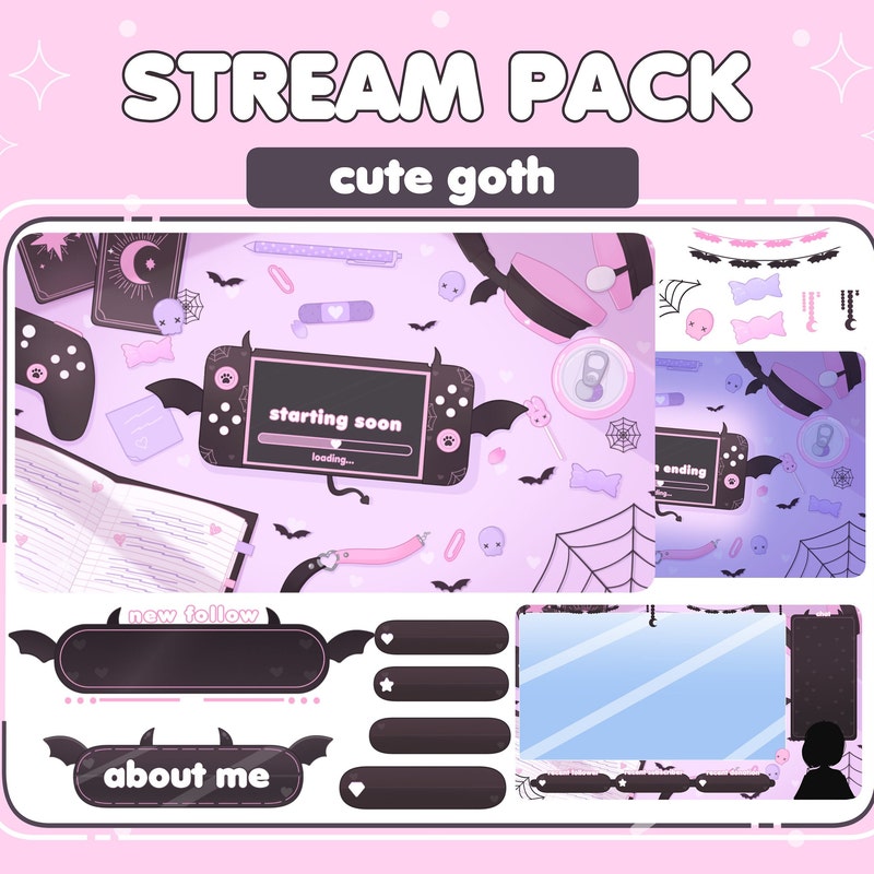 Cute Goth Twitch Scenes - Etsy