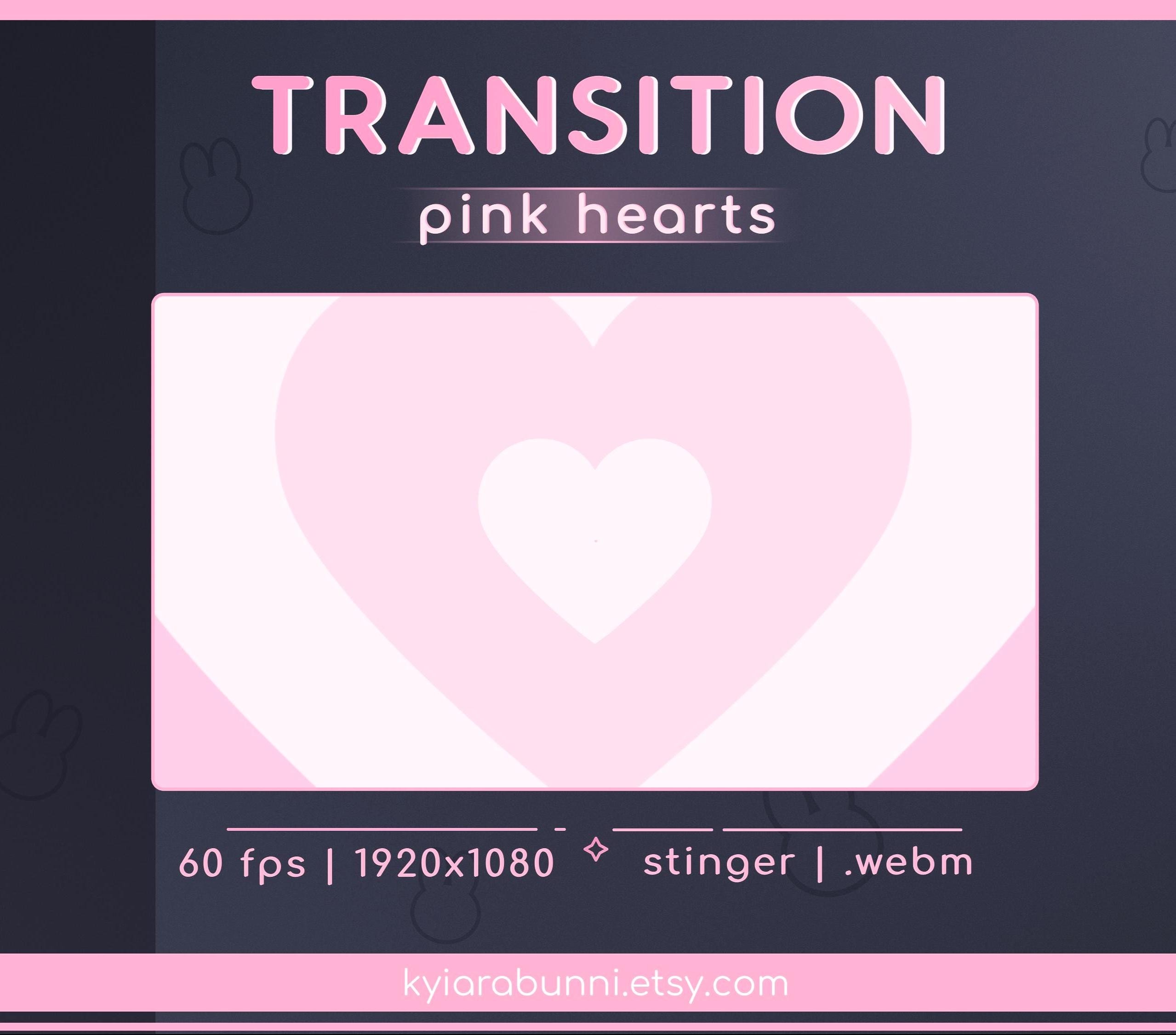 Pastel Pink Heart Cutecore Coquette Aesthetic Stream Transition Stream ...