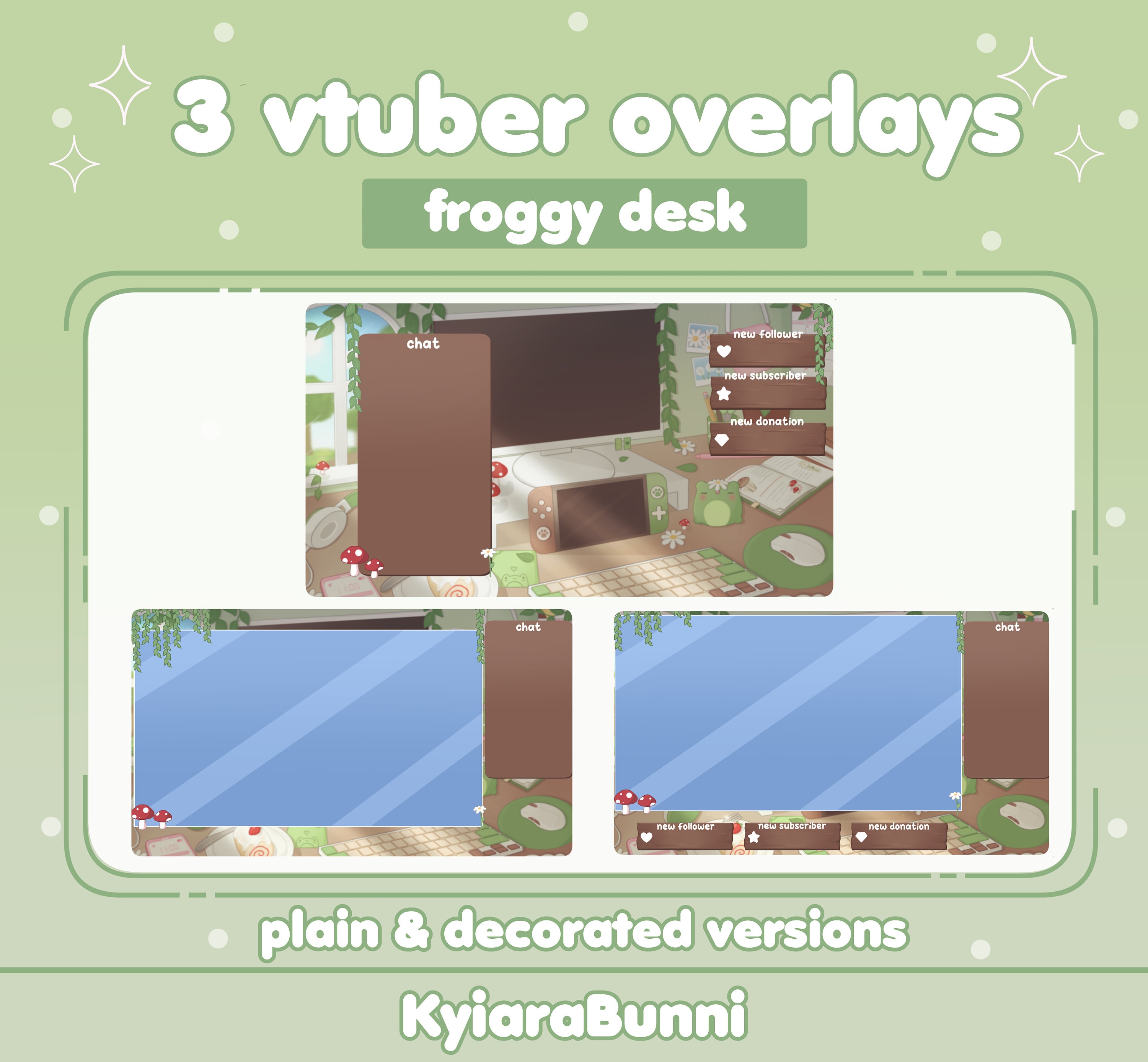 ANIMATED Froggy Cozy Cottagecore Lofi Desk Aesthetic Twitch Stream ...