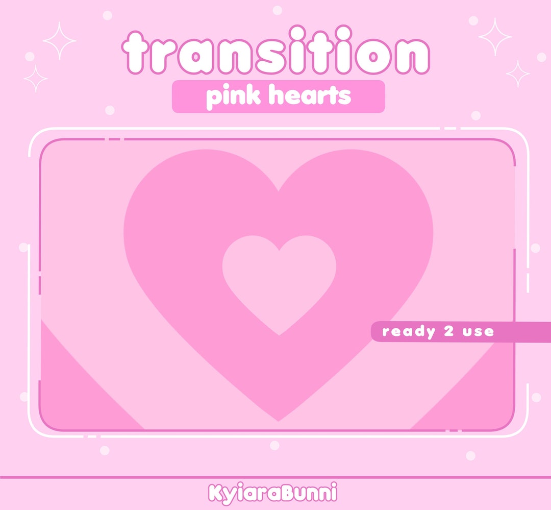 Pastel Pink Heart Goth Cute Aesthetic Stream Transition Stream Asset - Etsy