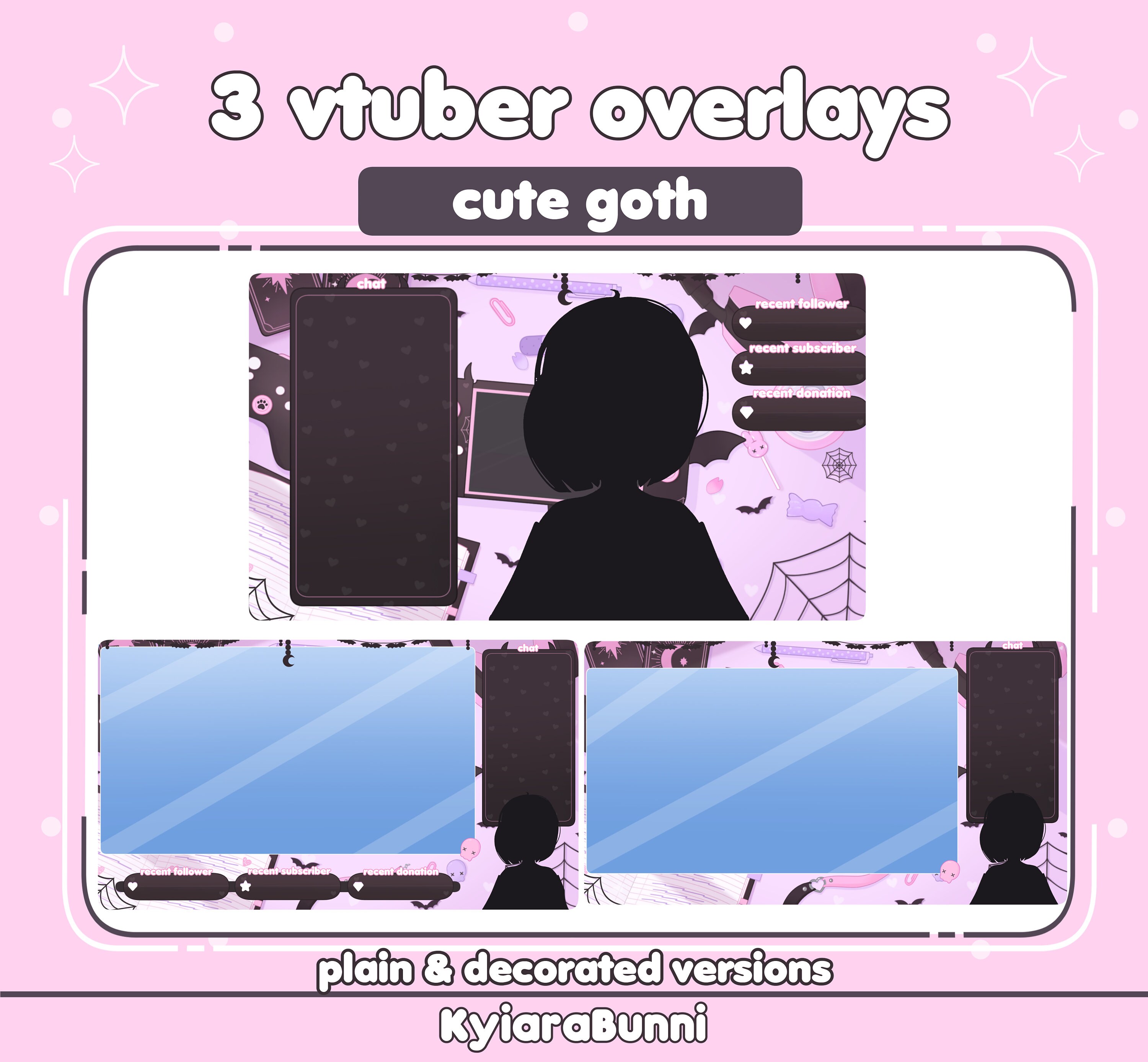 ANIMATED Pastel Goth Bat Kitty Demon Devil Spooky Halloween Aesthetic ...