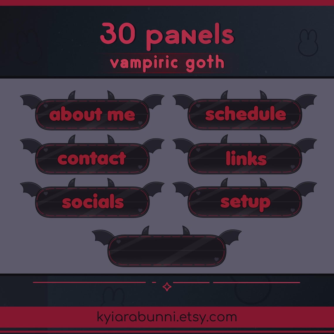 ANIMATED Vampiric Goth Vampire Devil Red Desk Aesthetic | Twitch Stream ...
