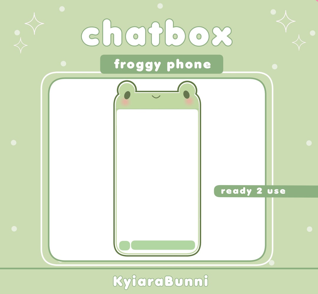 Frog Green Cute Static Chatbox Stream Asset - Etsy