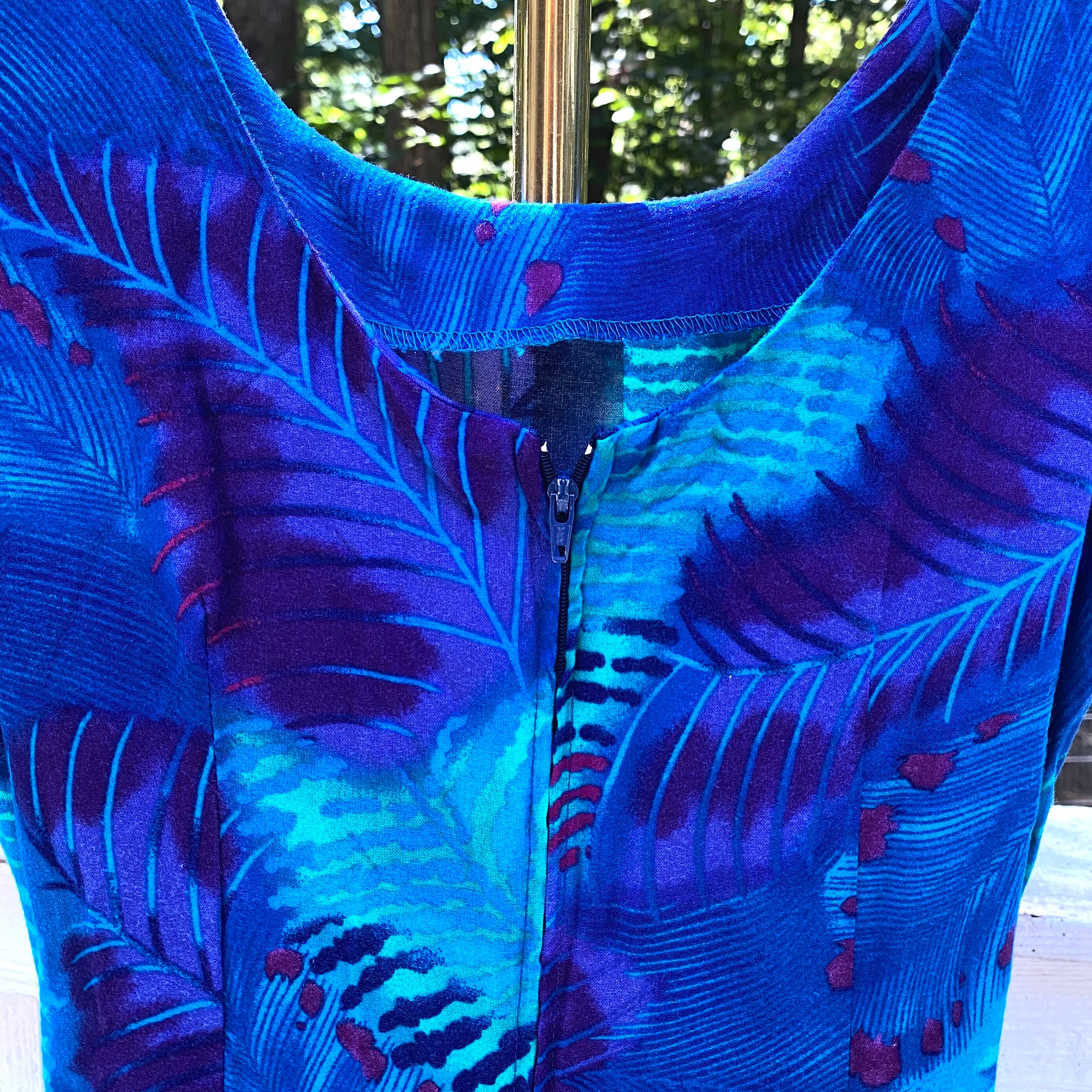 Vintage 90s Frederick’s of Hollywood Blue Tropical Wrap Dress - Etsy