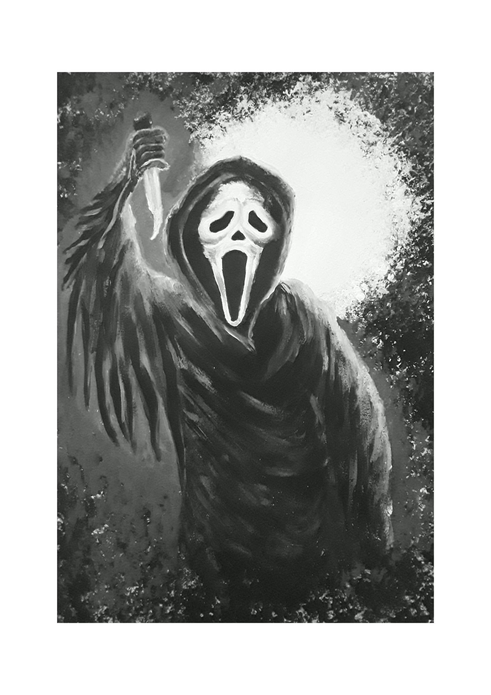 Scream Movie Art Ghostface Horror Art Spooky Art Print - Etsy