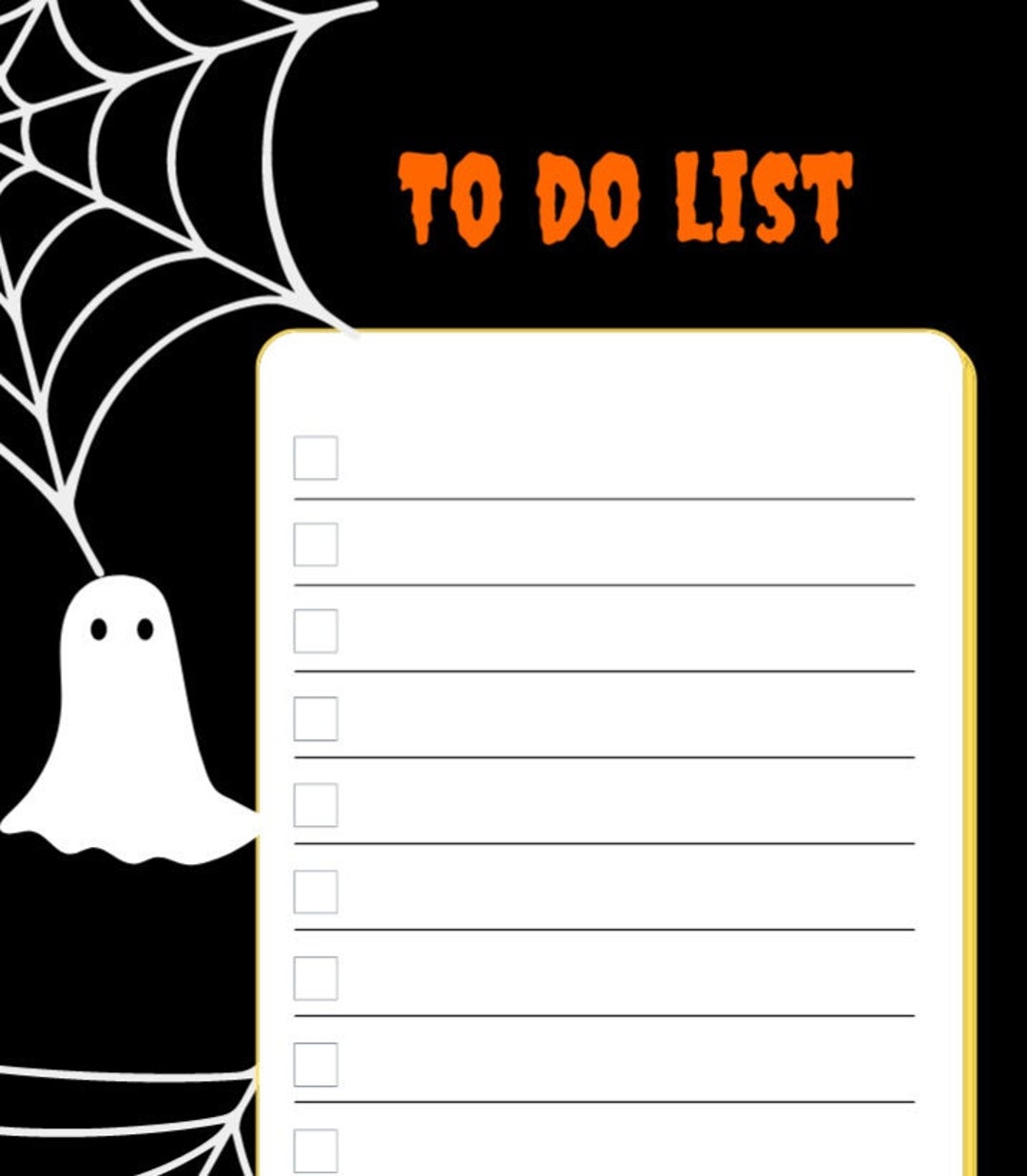 To Do List Template Checklist Witchy Goth Bat Cobweb - Etsy