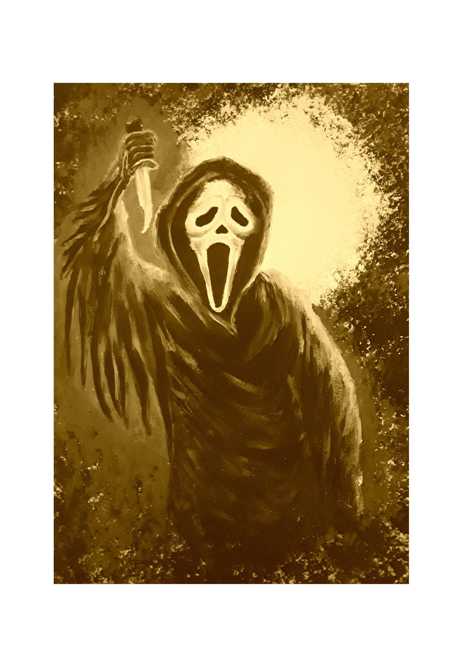 Scream Movie Art Ghostface Horror Art Spooky Art Print - Etsy
