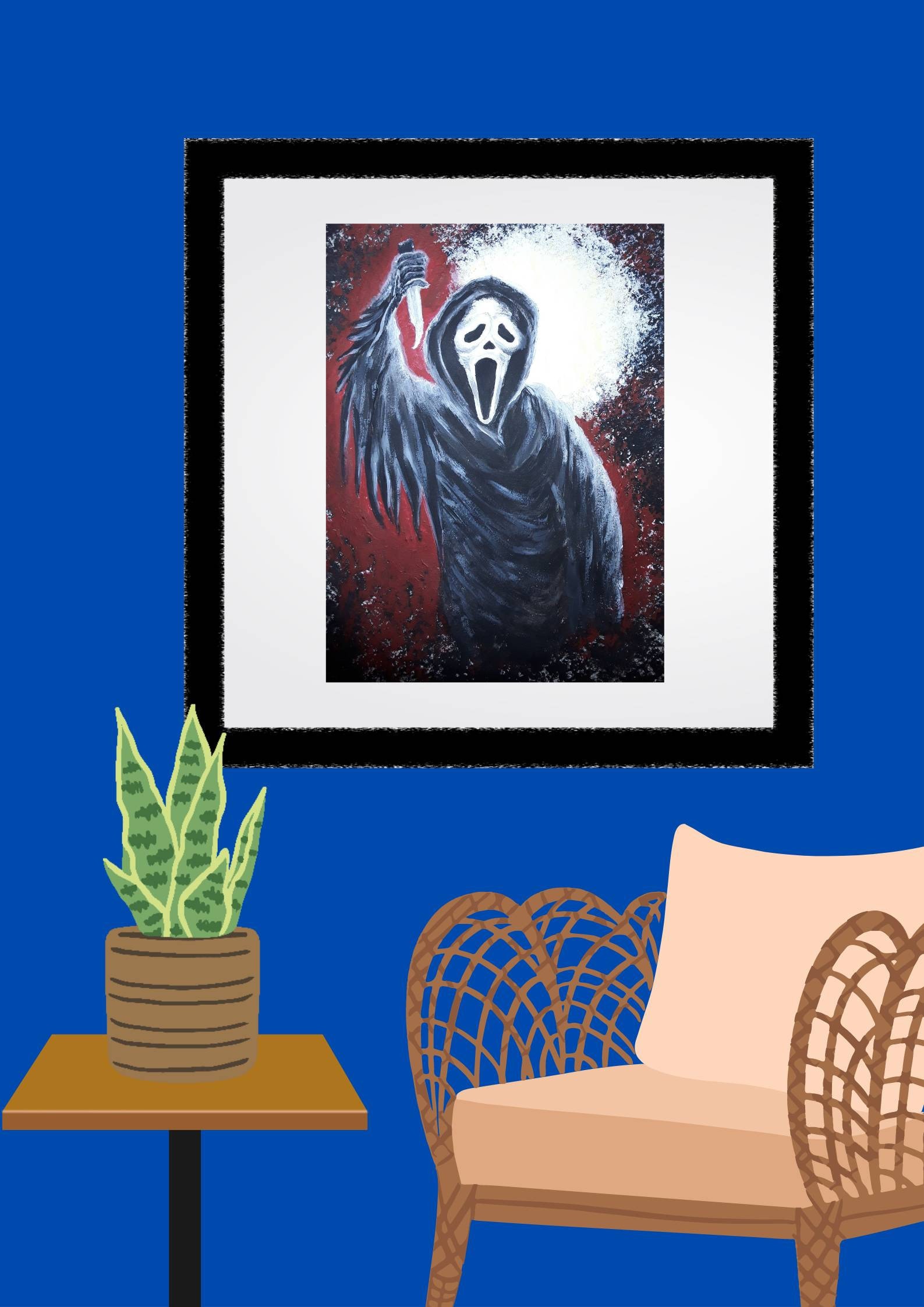 Scream Movie Art Ghostface Horror Art Spooky Art Print - Etsy