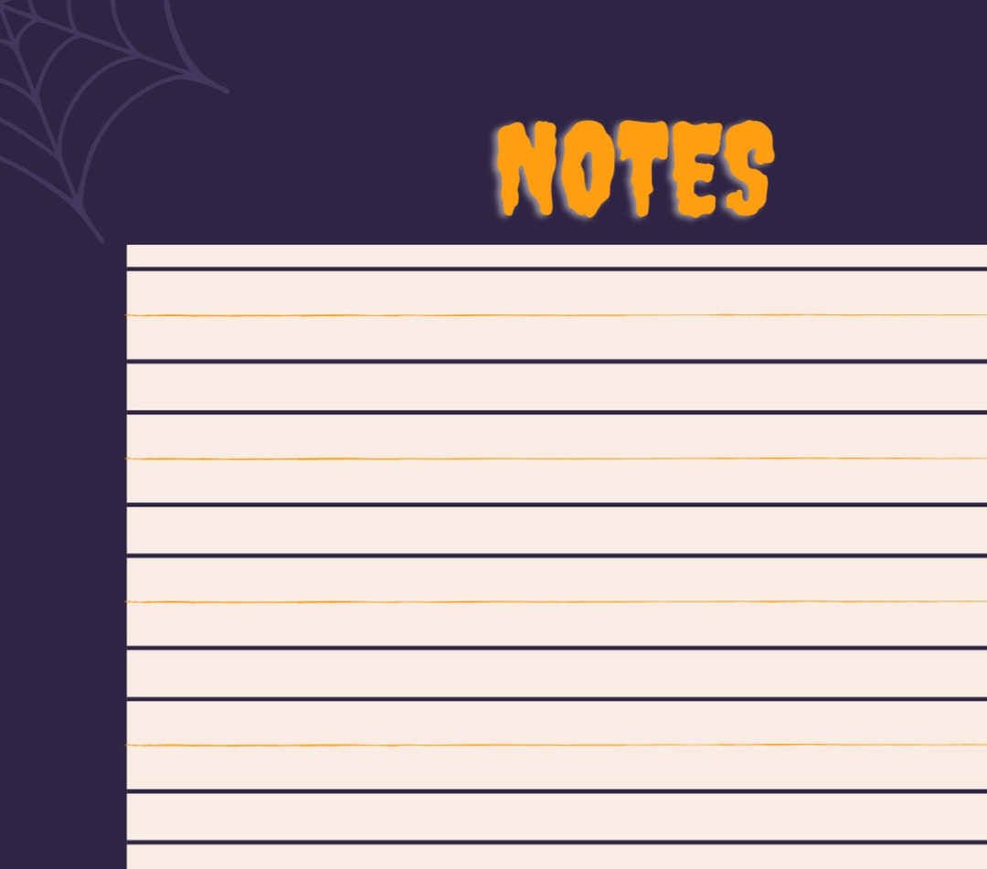 Witchy Blank Notes Template Printable PDF Template - Etsy Ireland