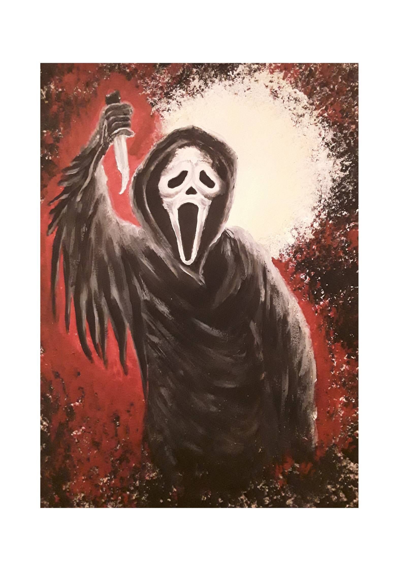 Scream Movie Art Ghostface Horror Art Spooky Art Print - Etsy
