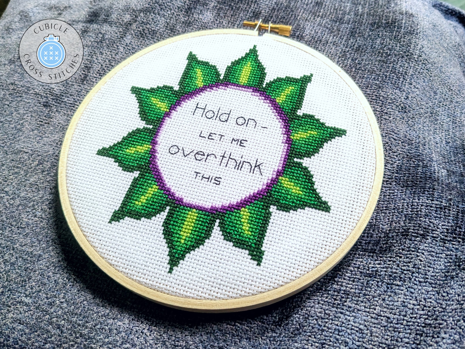 Modern Cross Stitch Pattern Bundle: Set of 5 Anxiety-themed Designs ...