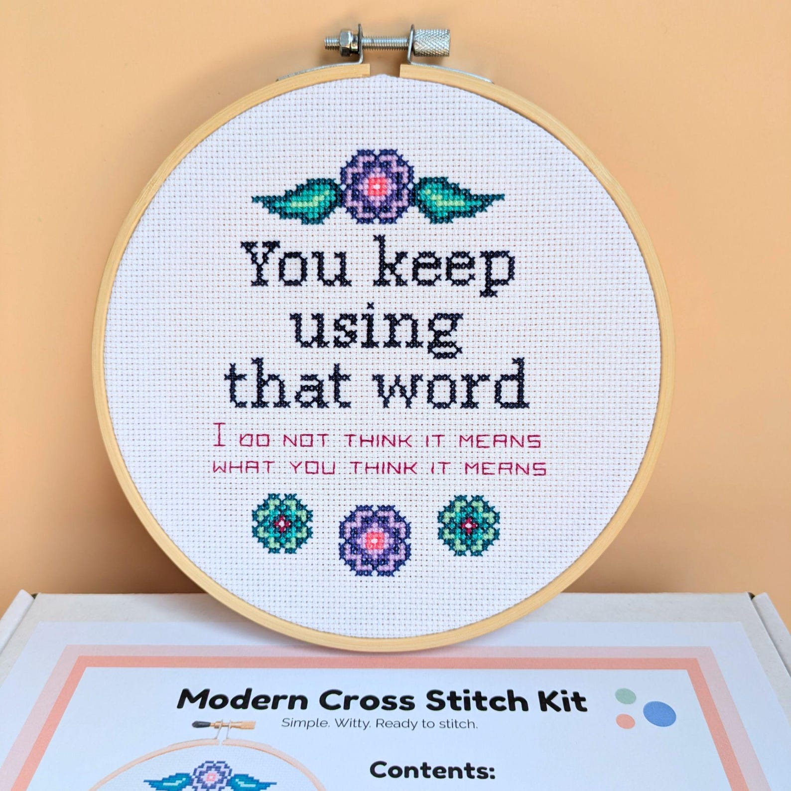 Funny Princess Bride Cross Stitch Kit: 'you Keep Using That Word' Quote ...